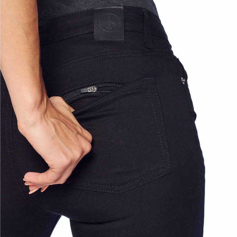 Best Travel Jeans for Women | Relaxed | Jet Black - Aviator