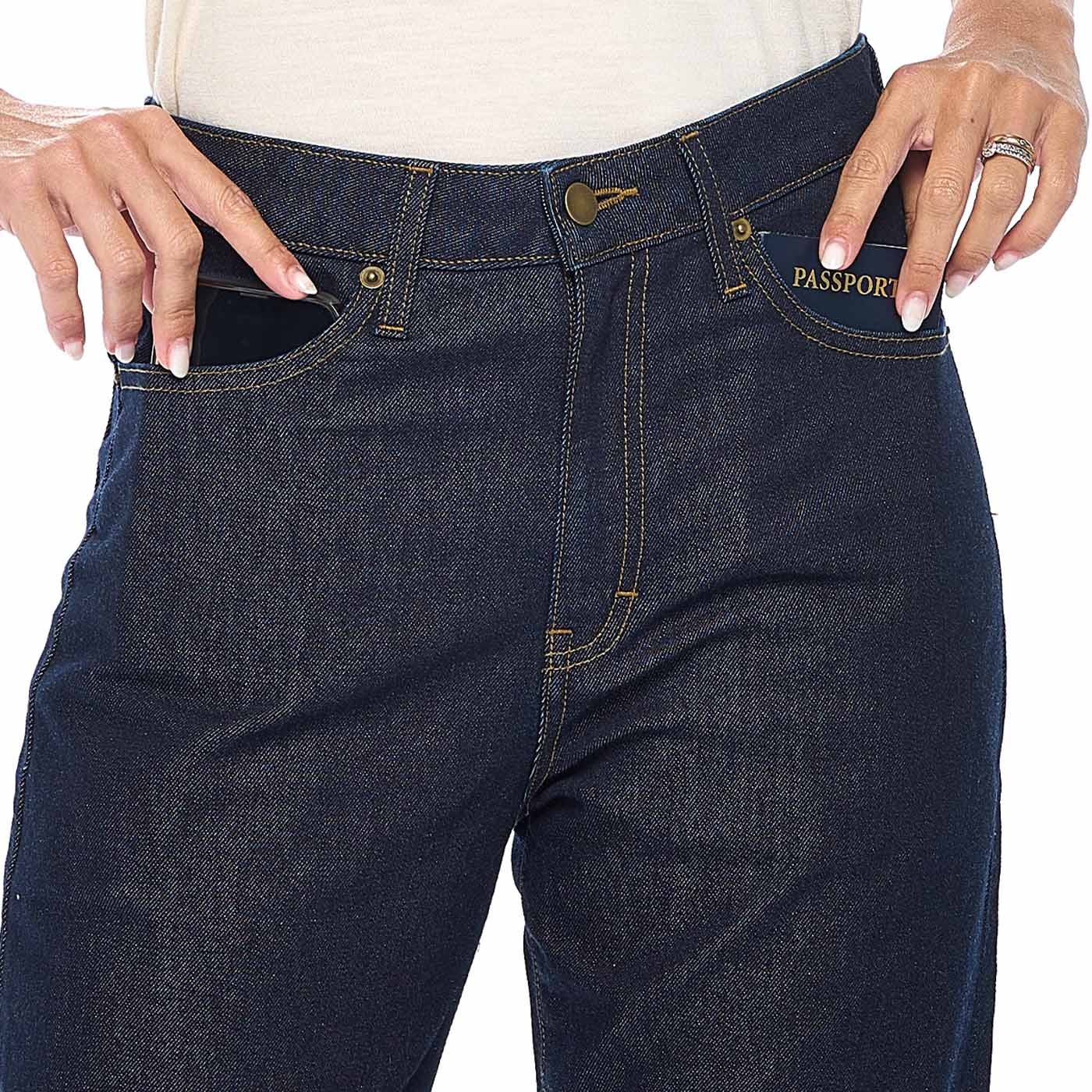 Best Travel Jeans for Women | Relaxed | Jet Black - Aviator